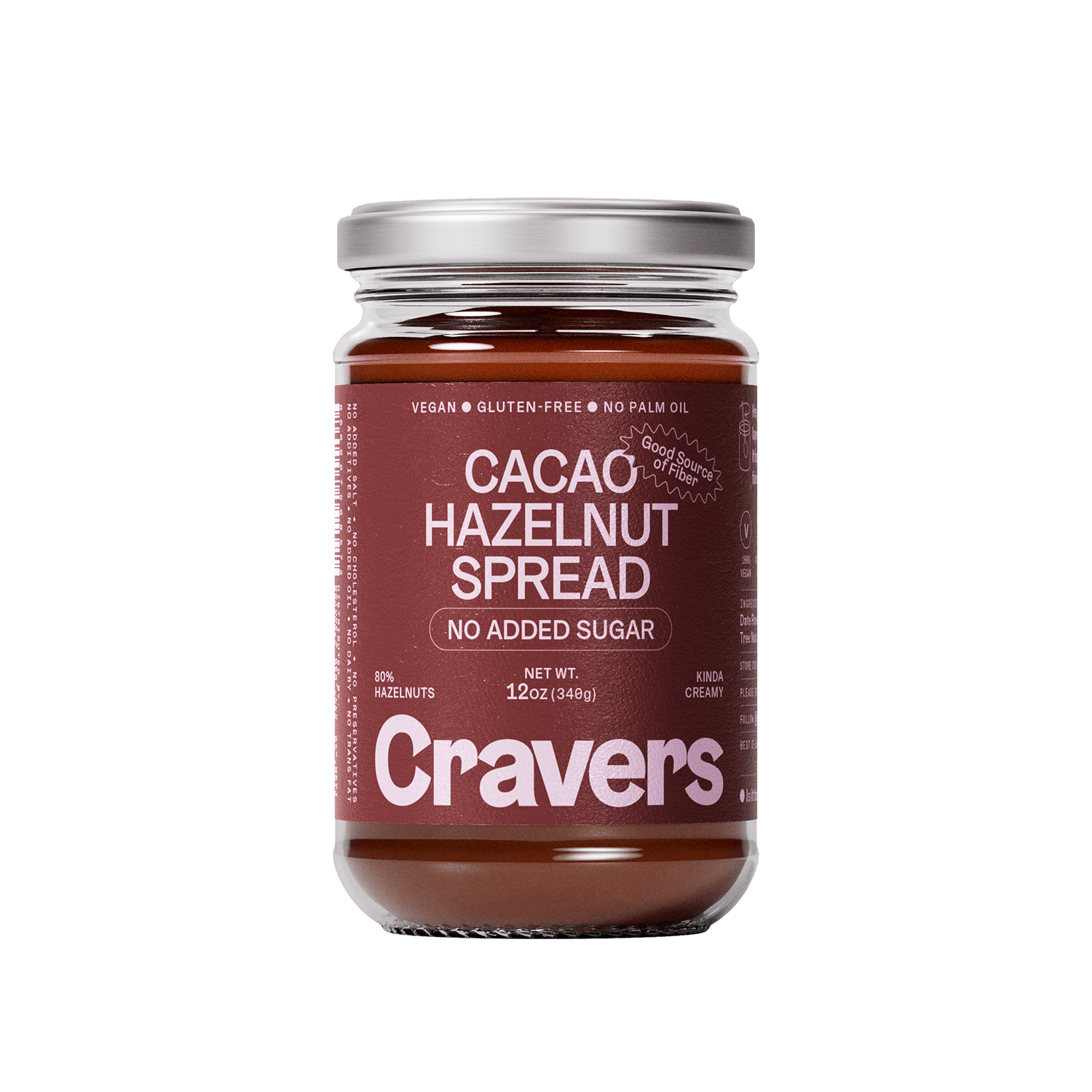 Cacao Hazelnut Spread CRAVERS - No refined Sugar | No Palm Oil | Vegan